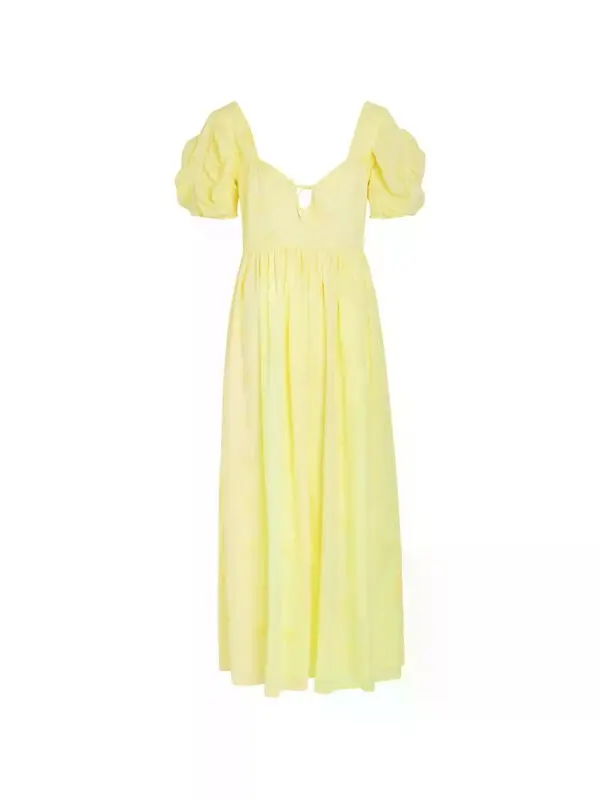 Thierry Colson Calliope Broderie Anglaise Midi Dress - Yellow