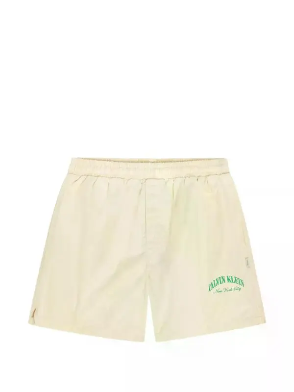 Calvin Klein Striped Logo Print Pyjama Shorts