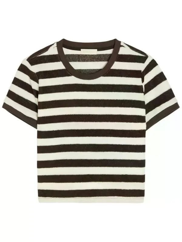 Suzie Kondi Striped Terry-cloth T-shirt