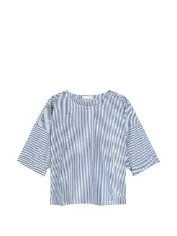 Suzie Kondi Saria Striped Short-sleeve Top - Blue
