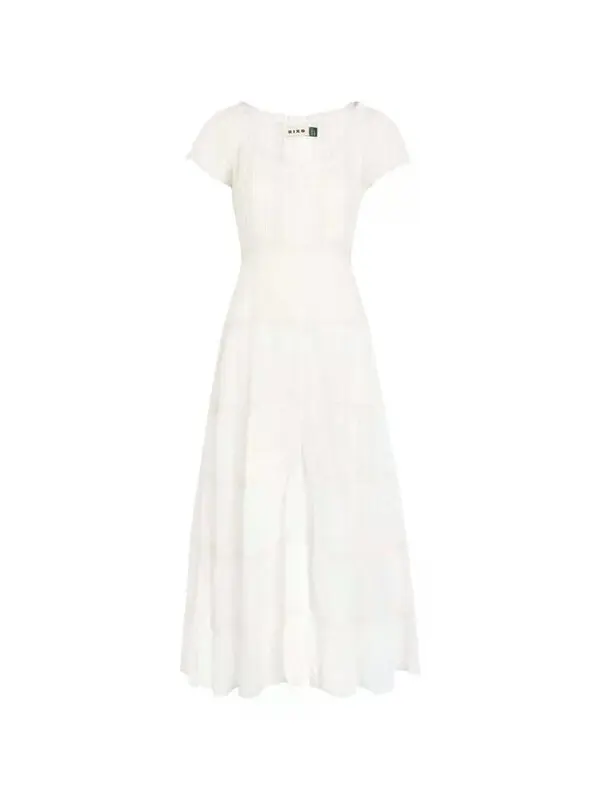 Rixo Jaclyn Broderie-anglaise Tiered Maxi Dress - White