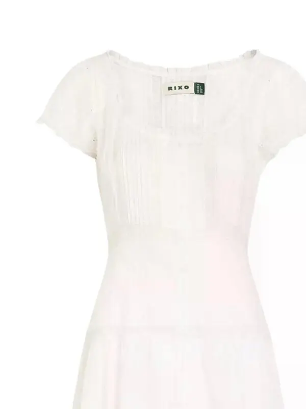 Rixo Jaclyn Broderie-anglaise Tiered Maxi Dress - White