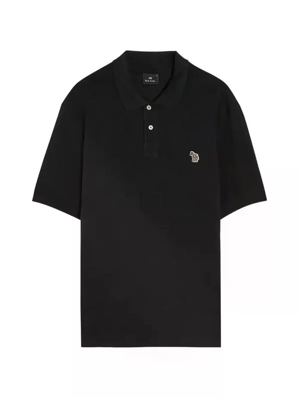 Paul Smith Zebra-patch Polo Shirt - Black