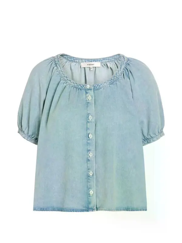 FRAME Resort Puff-sleeve Blouse
