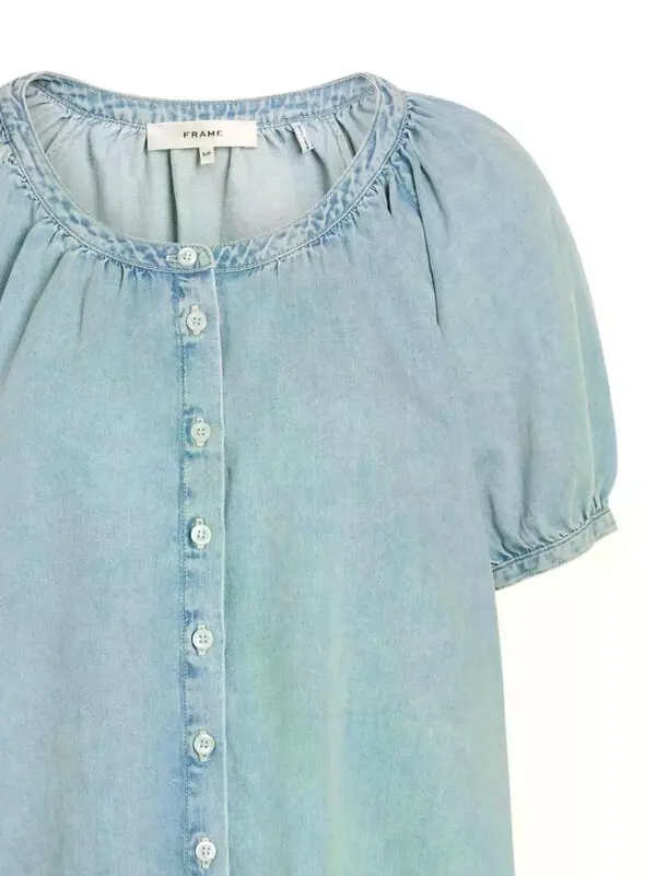 FRAME Resort Puff-sleeve Blouse
