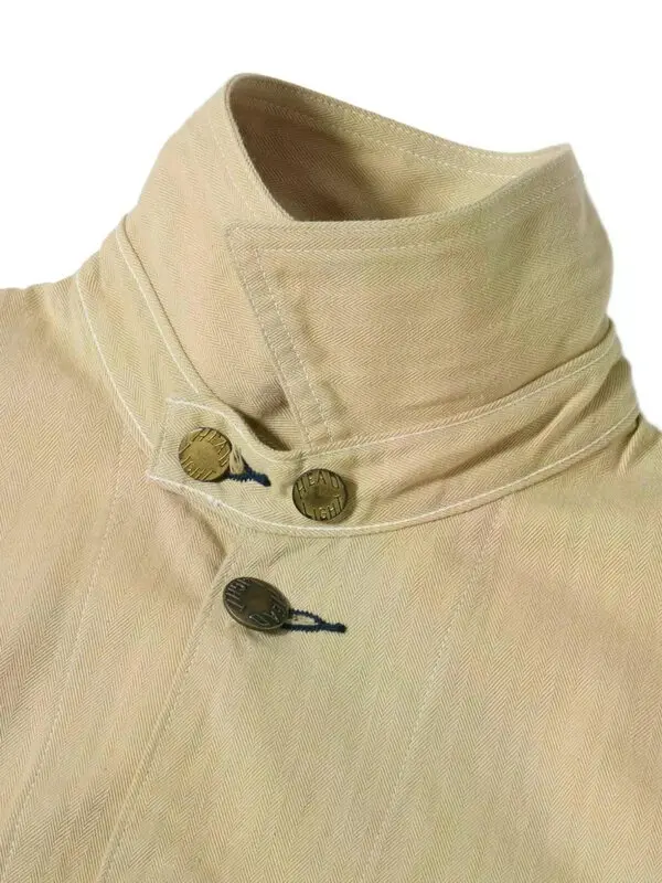 SUGAR CANE JEANS Headlight Herringbone-weave Cotton Overshirt