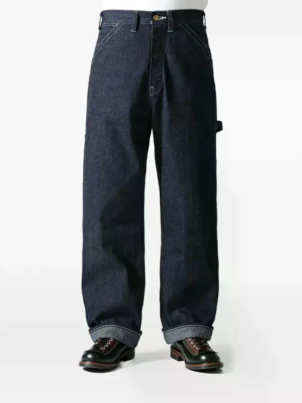 SUGAR CANE JEANS Logo Patch Denim Work Jeans