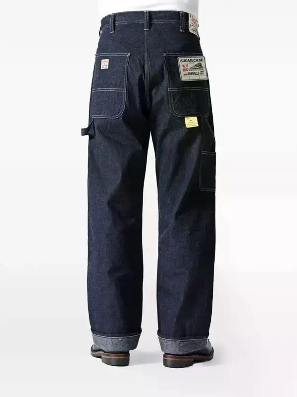 SUGAR CANE JEANS Logo Patch Denim Work Jeans