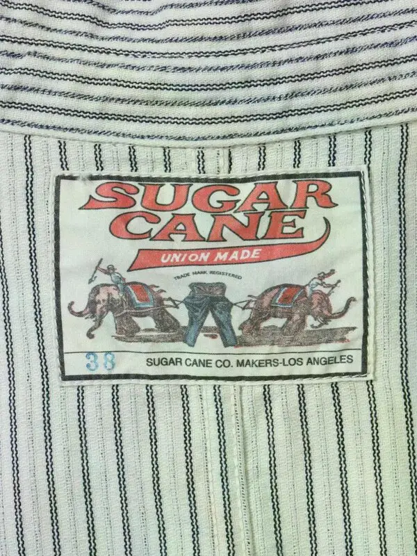 SUGAR CANE JEANS Fiction Romance Button-down Striped Cotton Overshirt