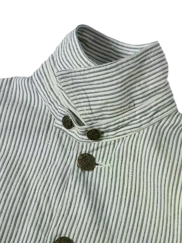 SUGAR CANE JEANS Fiction Romance Button-down Striped Cotton Overshirt