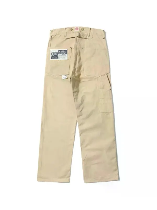 SUGAR CANE JEANS Herringbone Cotton Trousers