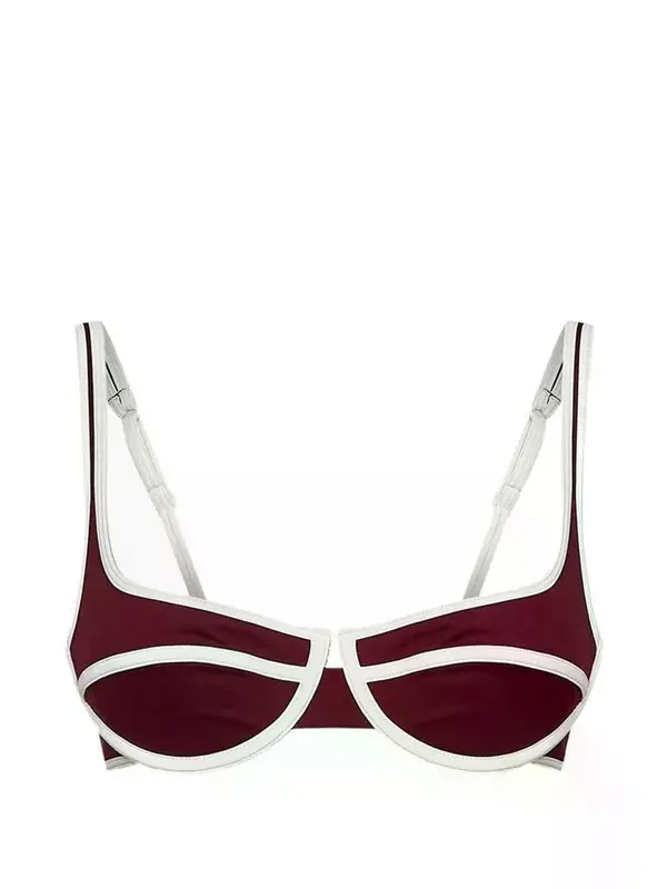 MC2 SAINT BARTH Contrast Trim Bikini Top