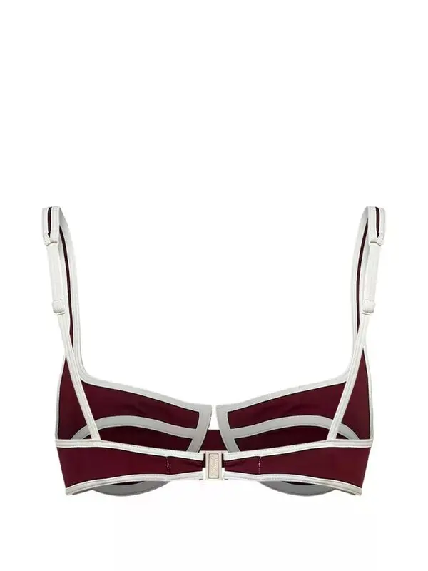 MC2 SAINT BARTH Contrast Trim Bikini Top
