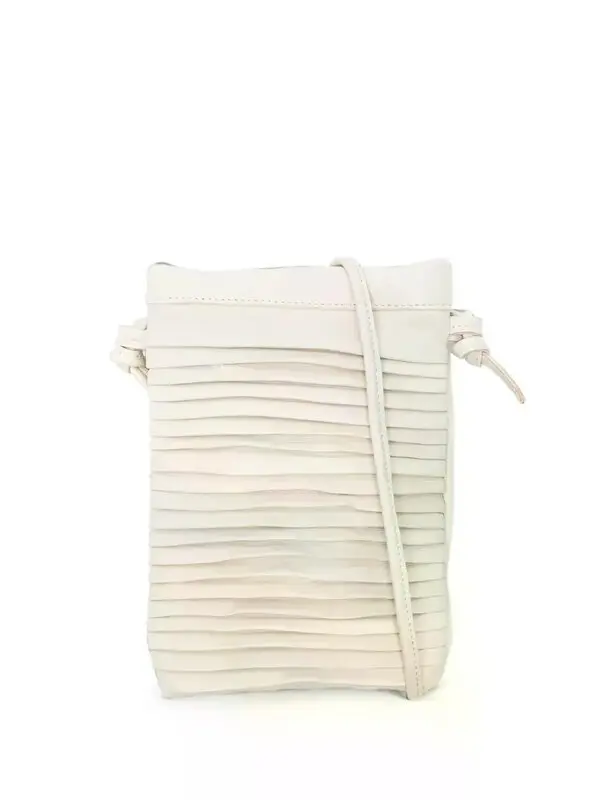 SOMMET Paloma Rows Pleated Leather Shoulder Bag