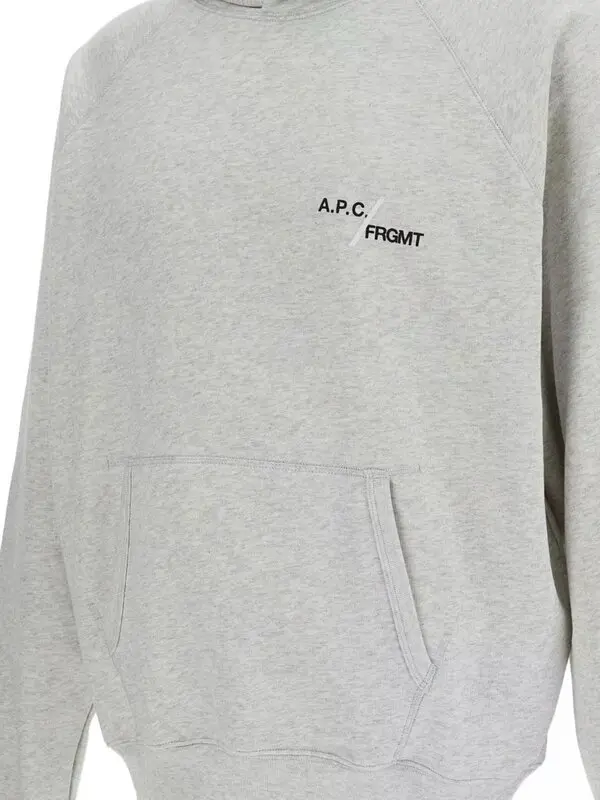 A.p.c. Logo Print Raglan Sleeve Hoodie