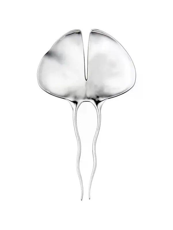 KINRADEN Floris Organic Sculptural Hairpin - Silver