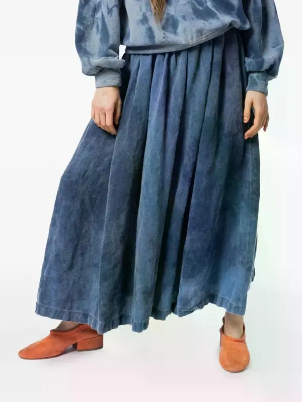 ANNTIAN Tie-dye Linen Long Skirt