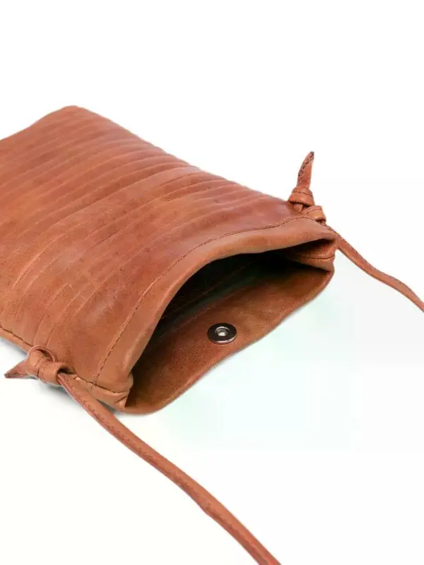 SOMMET Paloma Rows Pleated Leather Shoulder Bag