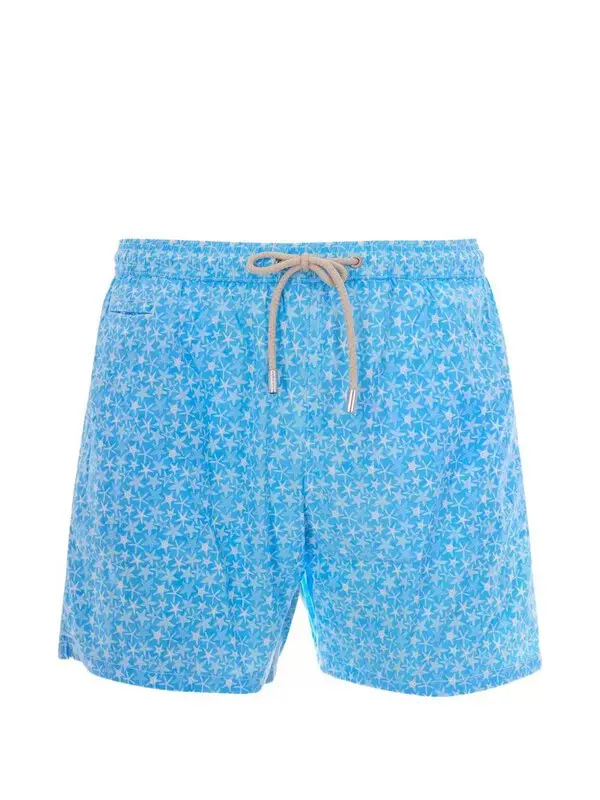MC2 SAINT BARTH Starfish Print Swim Shorts - Blue
