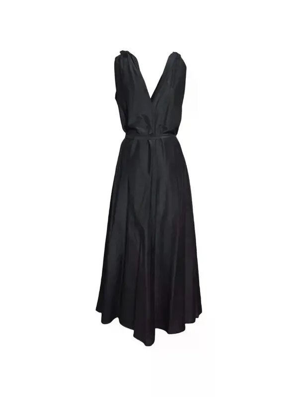 SOLOTRE Sleeveless V-neck Maxi Dress