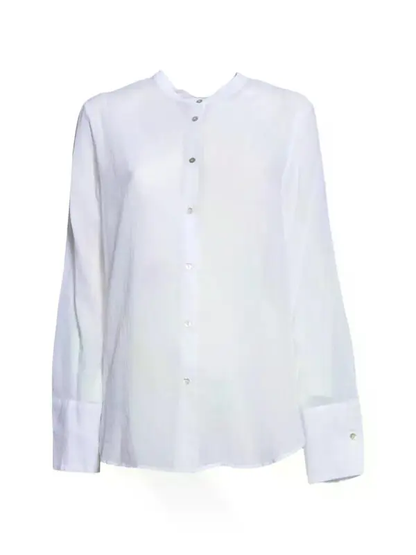 MERCI Collarless Shirt - White