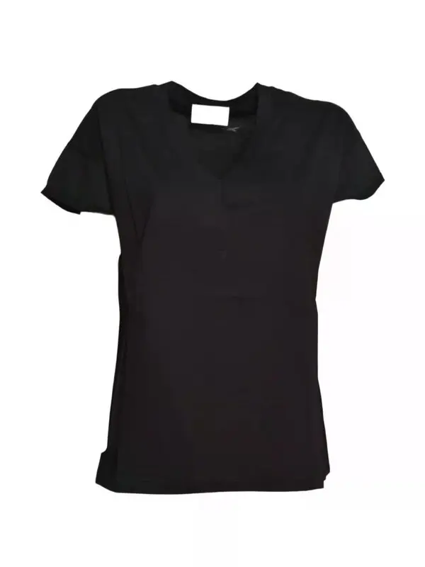 SOLOTRE V-neck Short-sleeve T-shirt - Black