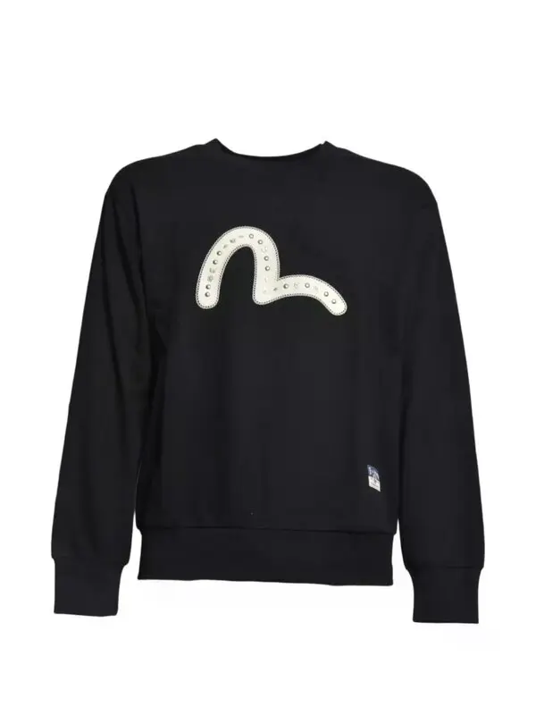EVISU Seagull Patch Sweater - Black