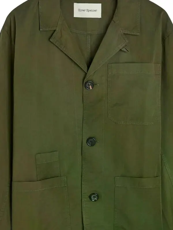 Oliver Peoples Bradwell Patch-pockets Button-down Cotton Shirt Jacket