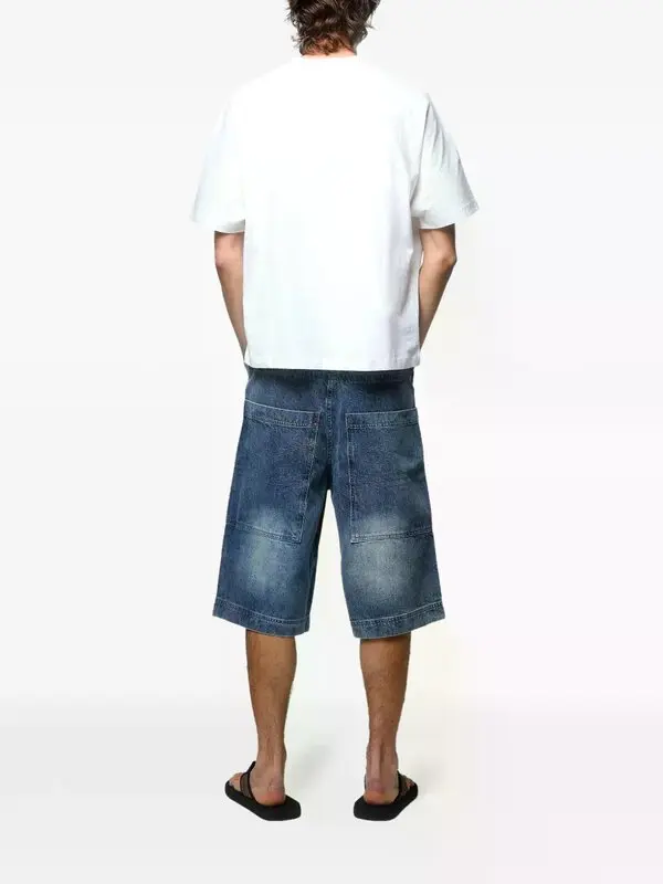GODMADE Embroidered Logo Whiskered Shorts