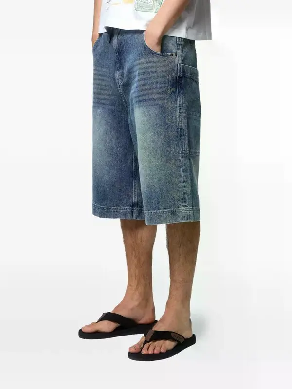 GODMADE Embroidered Logo Whiskered Shorts
