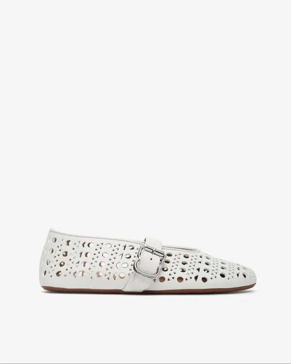 Alaïa Vienne Leather Ballet Flats - White