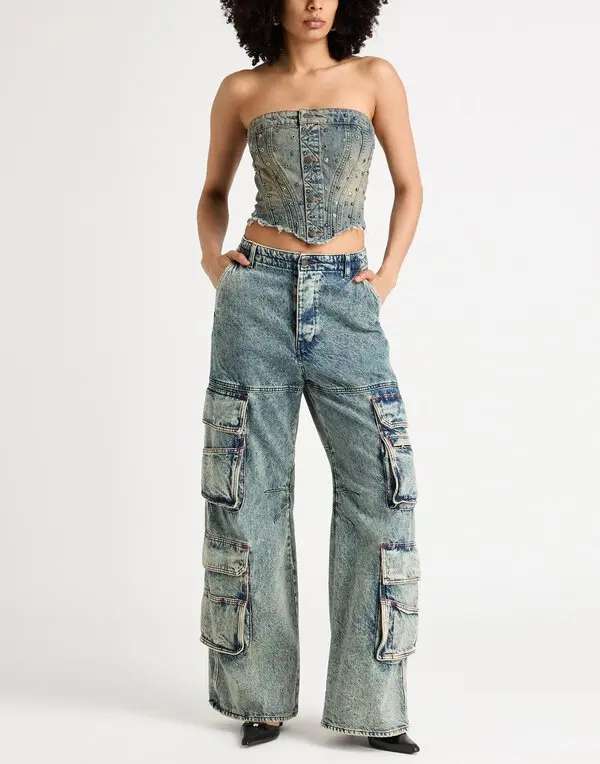 Guess Denim Corset Top