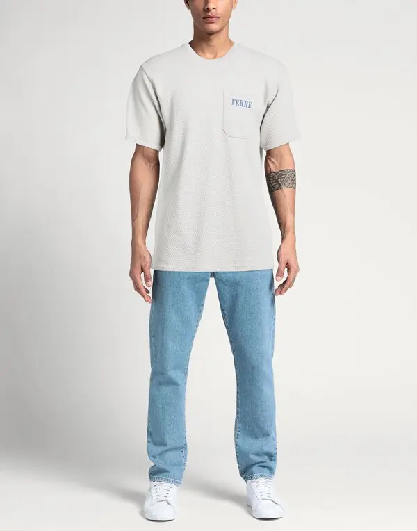 FERRE' T-shirt Size Cotton, Polyester - Light Grey