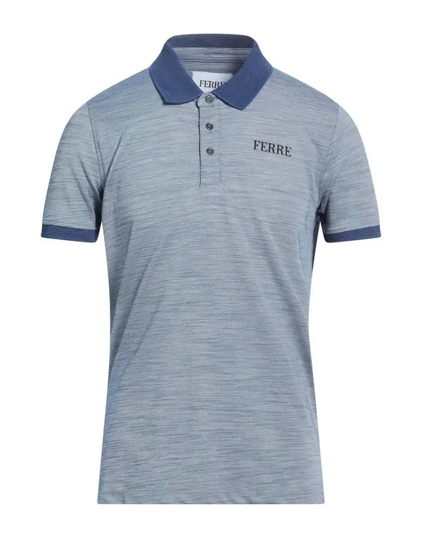 FERRE' Polo Shirt Size Cotton, Polyester - Navy