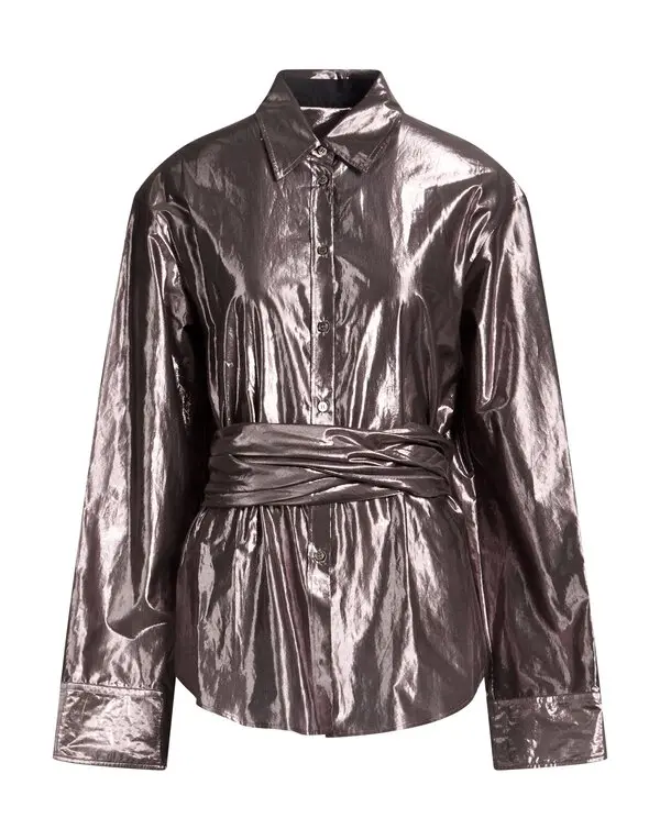 FORTE_FORTE Cotton & Metallic Polyester Shirt
