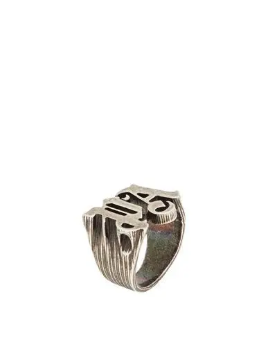Palm Angels Logo-embellished Metal Ring - Silver