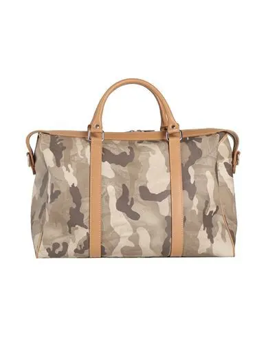 LAURA DI MAGGIO Camouflage Leather Maxi Bag - Beige