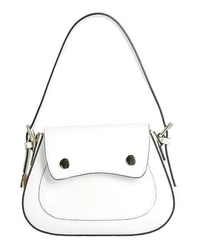 LAURA DI MAGGIO Leather Handbag With Charms - White