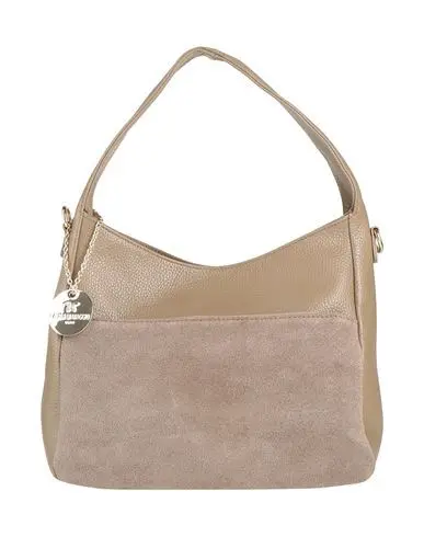 LAURA DI MAGGIO Pebbled Leather Hobo Bag - Taupe