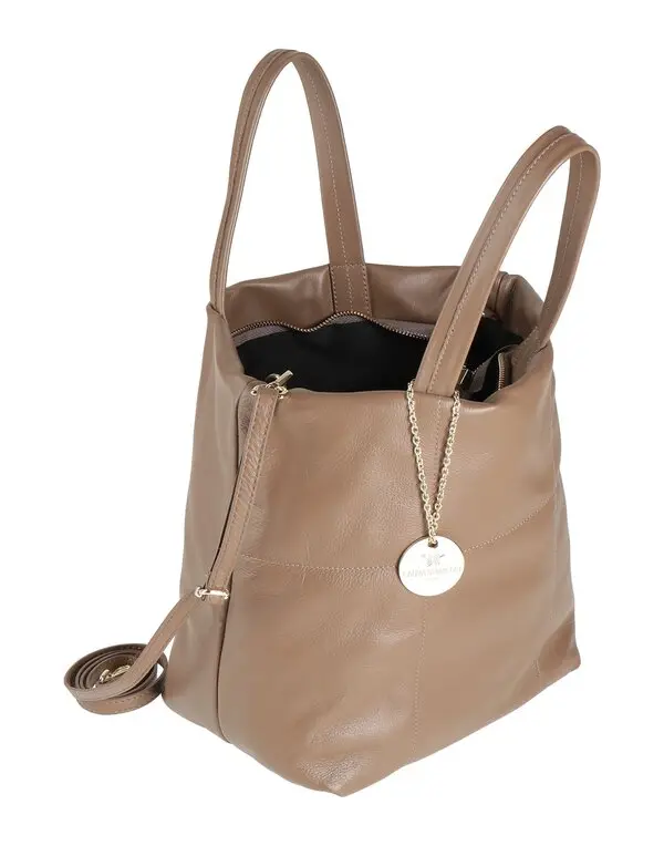 LAURA DI MAGGIO Leather Shopper Bag With Logo Detail
