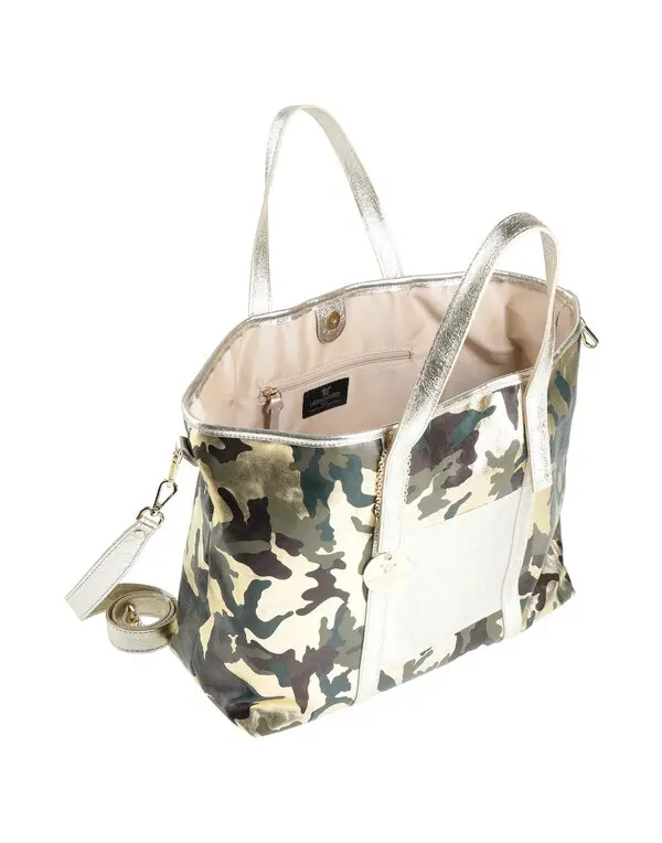 LAURA DI MAGGIO Maxi Shopper Bag In Metallic Leather