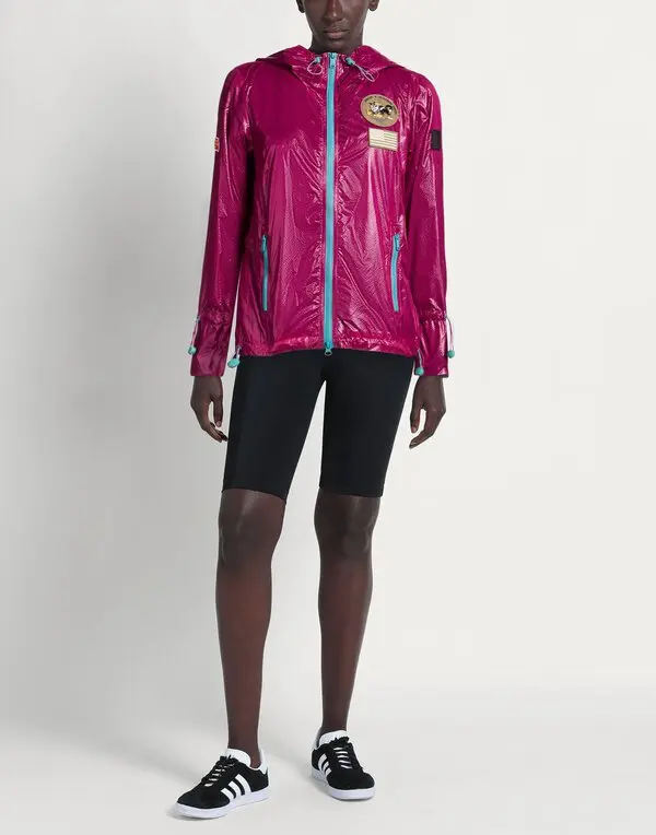 DEKKER Polyester Hooded Windbreaker Jacket - Fuchsia