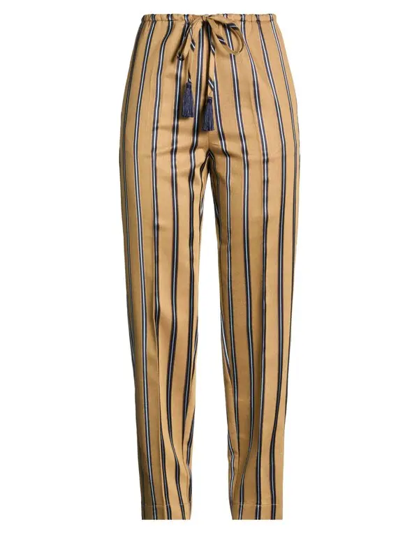 FORTE_FORTE Jacquard Satin Striped Relaxed Fit Pants