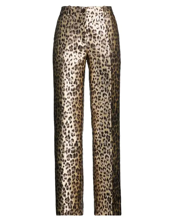 P.a.r.o.s.h Leopard Print Brocade Wide-leg Pants