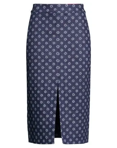 SHIRTAPORTER Floral Print Denim Pencil Skirt - Blue