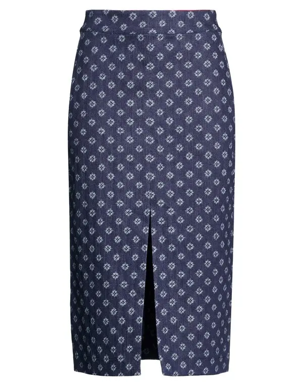SHIRTAPORTER Floral Print Denim Pencil Skirt
