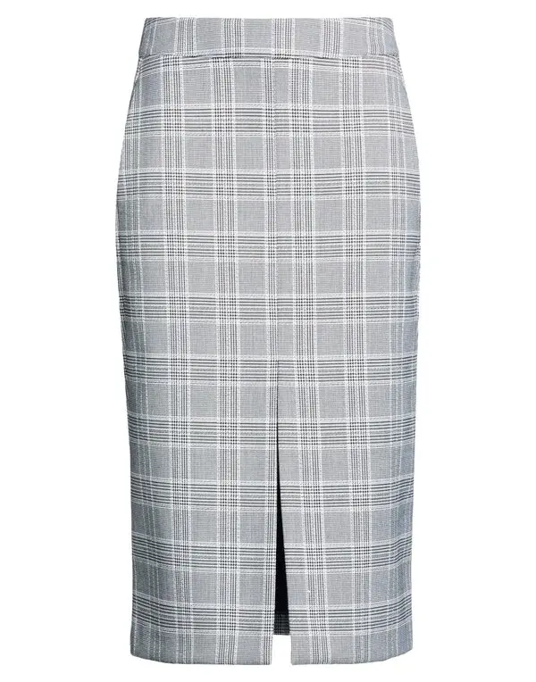 SHIRTAPORTER Glen Plaid Stretch Midi Skirt