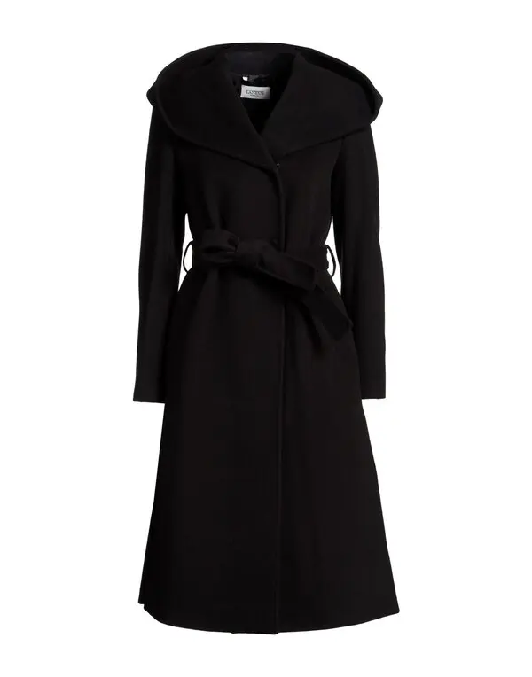 LANEUS Belted Wool, Polyamide, And Cashmere Coat