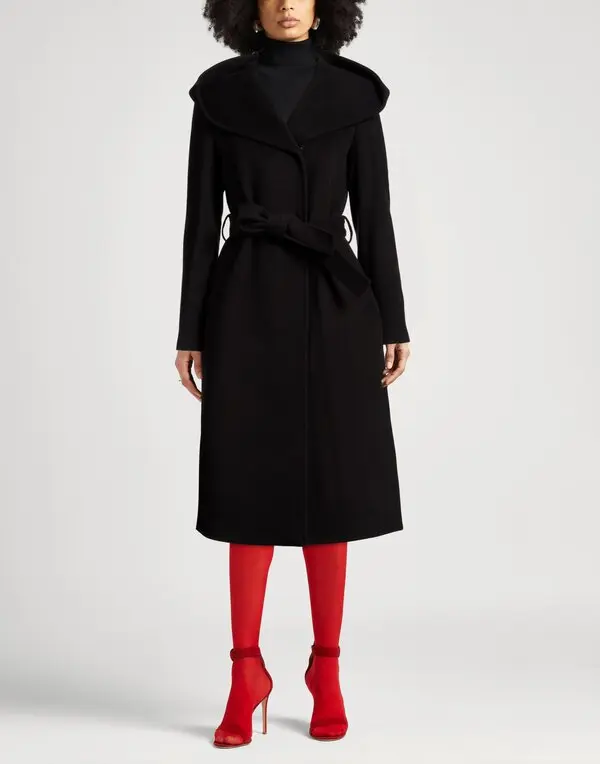 LANEUS Belted Wool, Polyamide, And Cashmere Coat