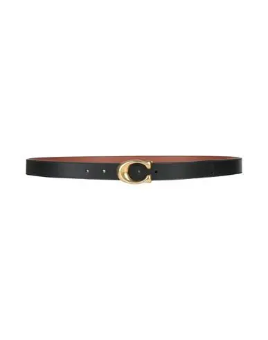 COACH Leather Belt With Buckle Fastening - Black